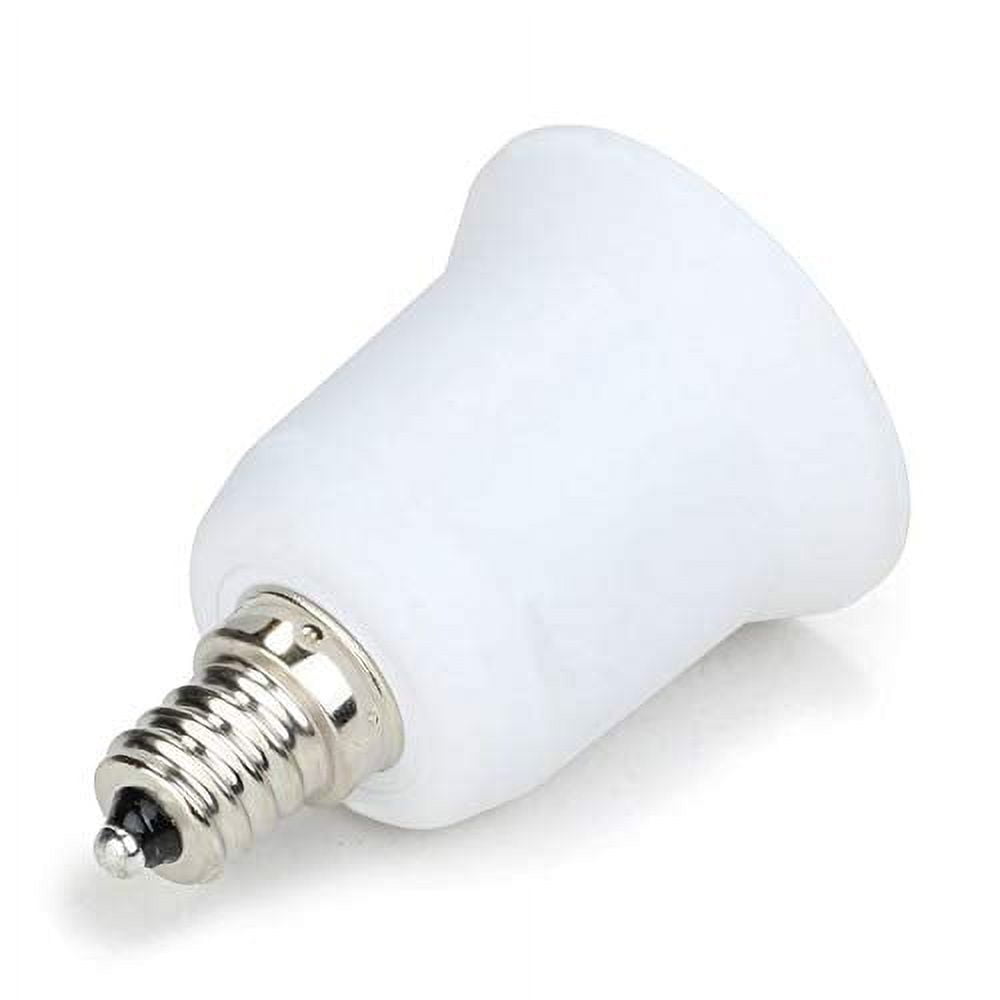 E12 to E27 / E26 Adapter, Standard Medium Edison Screw Base Socket ...