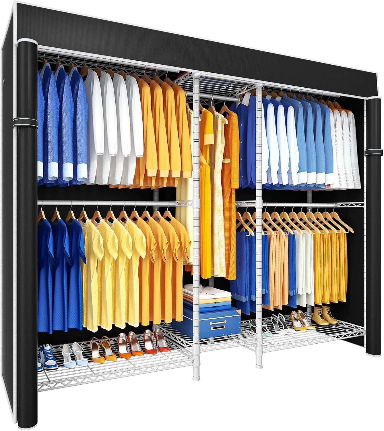 EC Heavy Duty Closet Organizer System，Freestanding Clothing Racks for ...