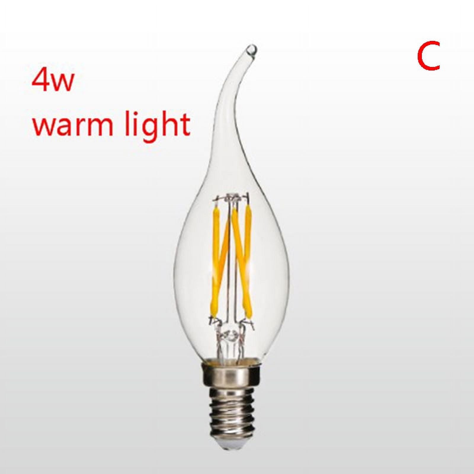 E14 4W Retro Edison LED Filament Bulb Lamp AC180-240V Light Glass Bulb ...