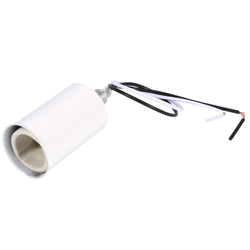 E14 Copper Ceramic Screw Base Round Light Bulb Lamp Socket Holder ...