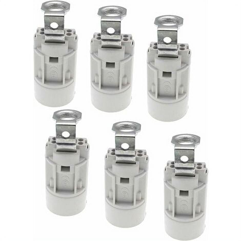 E14 Flame Light Bulb Base, Thermoplastic, Black, SES 52mm High, 1/8 IPS ...