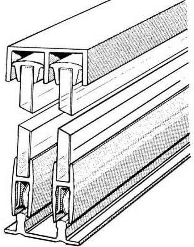 E14A6 72 in. Sliding Glass Door Track and Components - Walmart.com