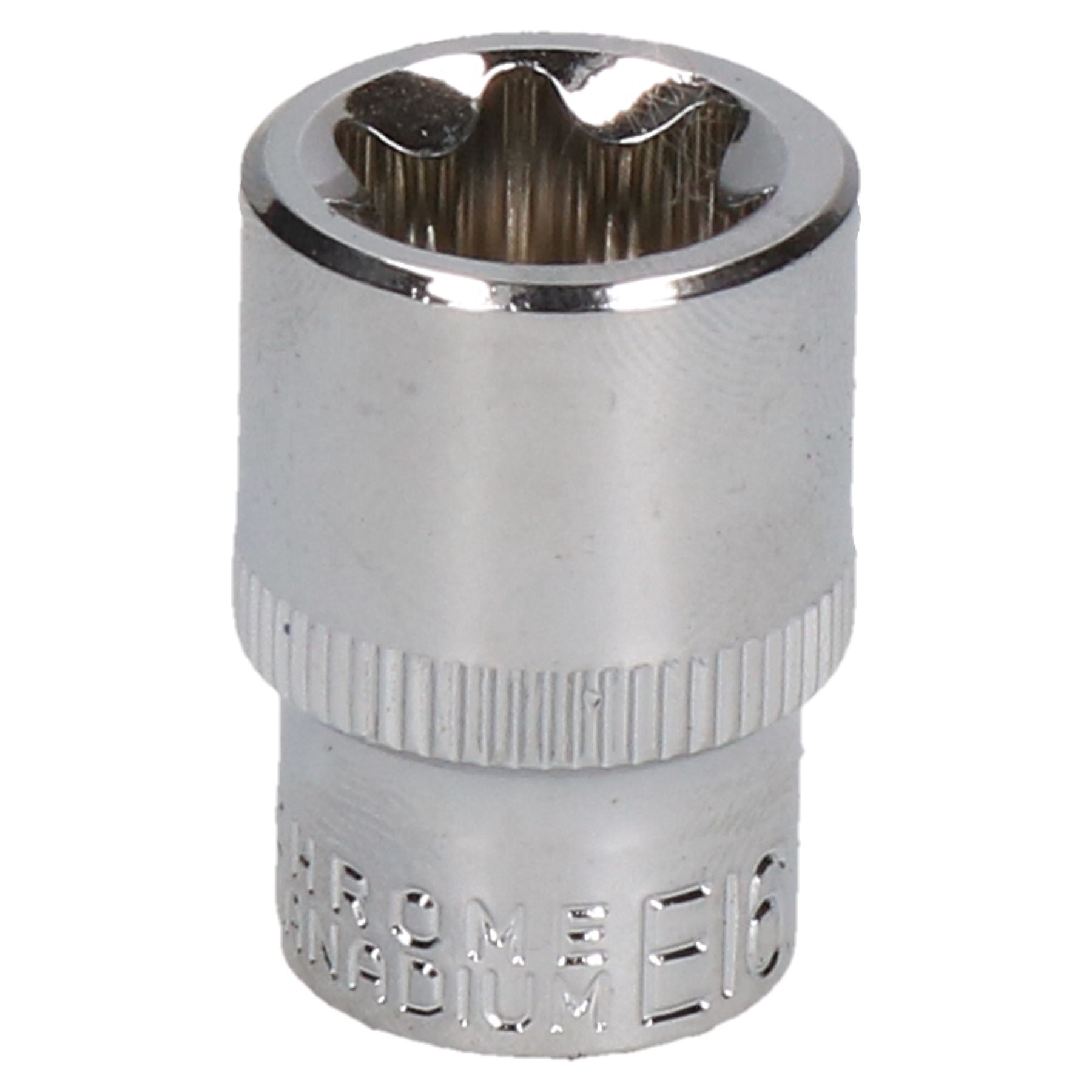 E16 Female Torx Socket Star Bit 3/8" Drive Standard External Chrome ...