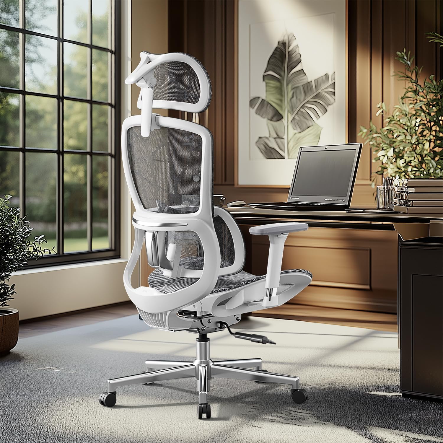 E2 Ergonomic Office Chair, Big and Tall Mesh Office Chair with 6-Way Dynamic Lumbar Support, 3D ...