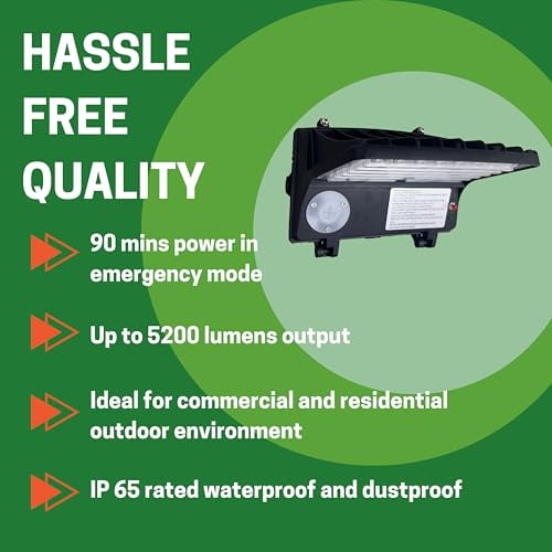 E2 Lighting-LED Full Cut-Off Wall pack-40W with Photocell Sensor, 90 ...