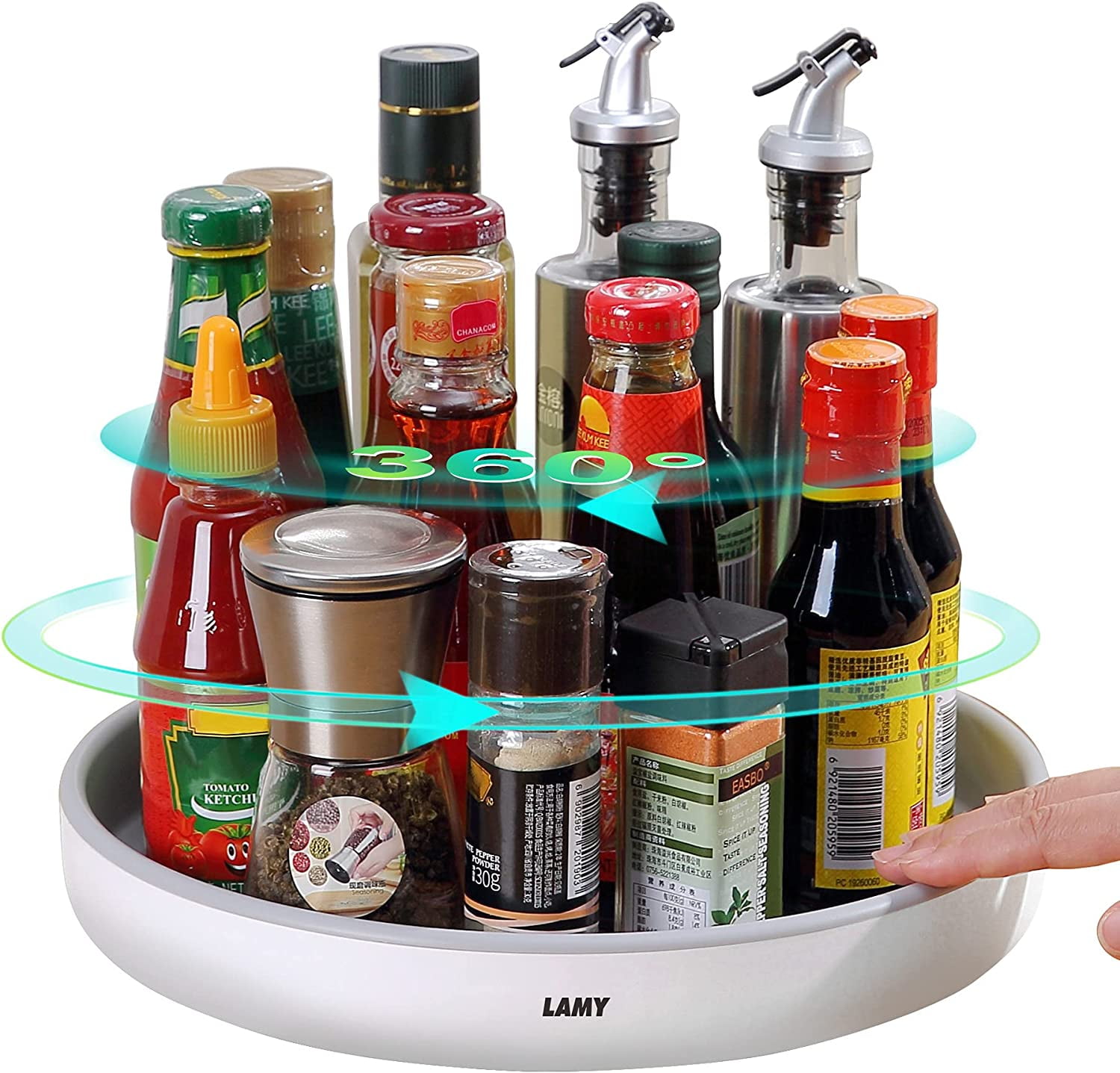 E2022W: Lamy Lazy Susan Turntable, 12 Inch Large Lazy Susan Cabinet ...