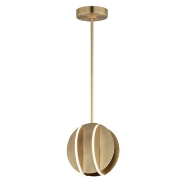 ET2 Lighting E24914-BKSBR 16 in. Fungo LED Pendant in Black & Satin Brass - Walmart.com