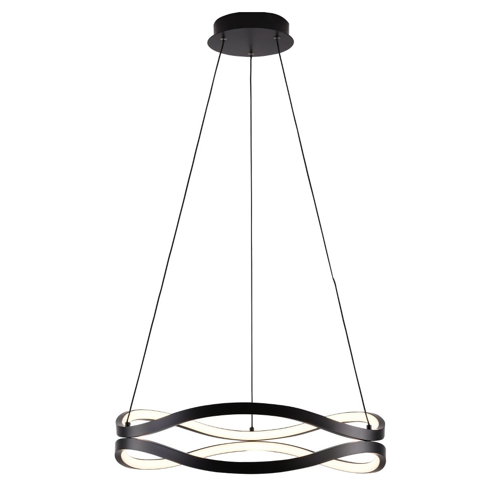 E22922-BK-ET2 Lighting-Curvo - 40W 1 LED Ring Pendant-4.75 Inches Tall ...