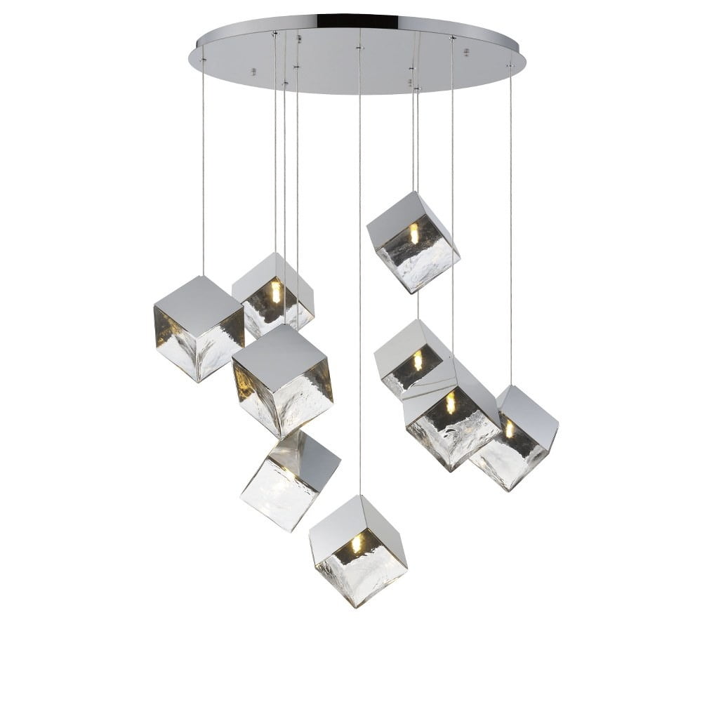 E24689-28PC-ET2 Lighting-Ice Cube - 27W 9 LED Pendant-8.75 Inches Tall ...