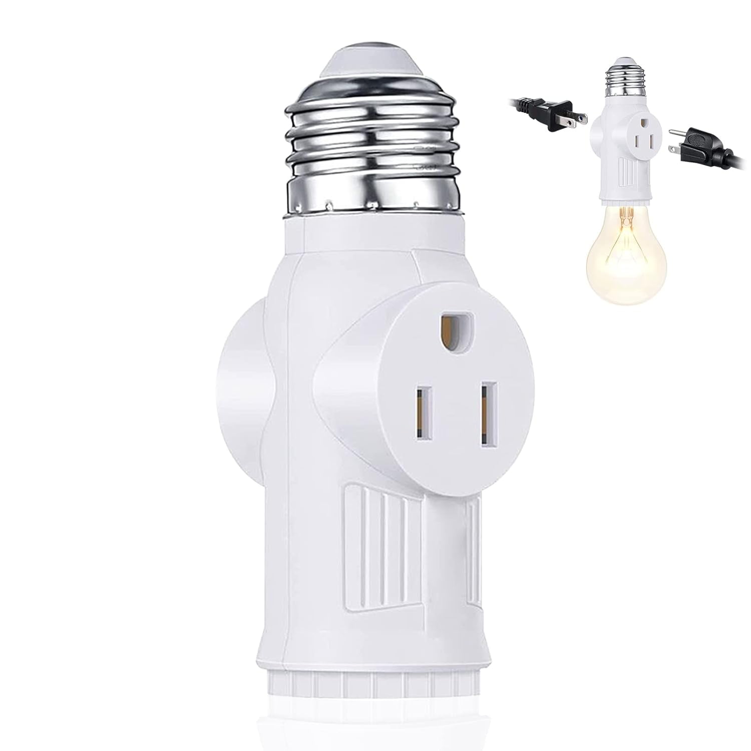 E26 Light Socket To Plug Adapter 23 Prong Light Socket Outlet Light