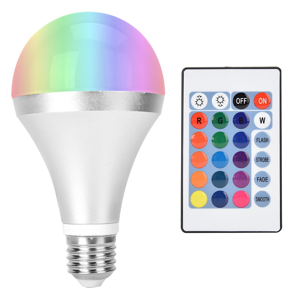 E27 10W RGBW LED Smart Light Bulb with Remote Control & Memory Function ...