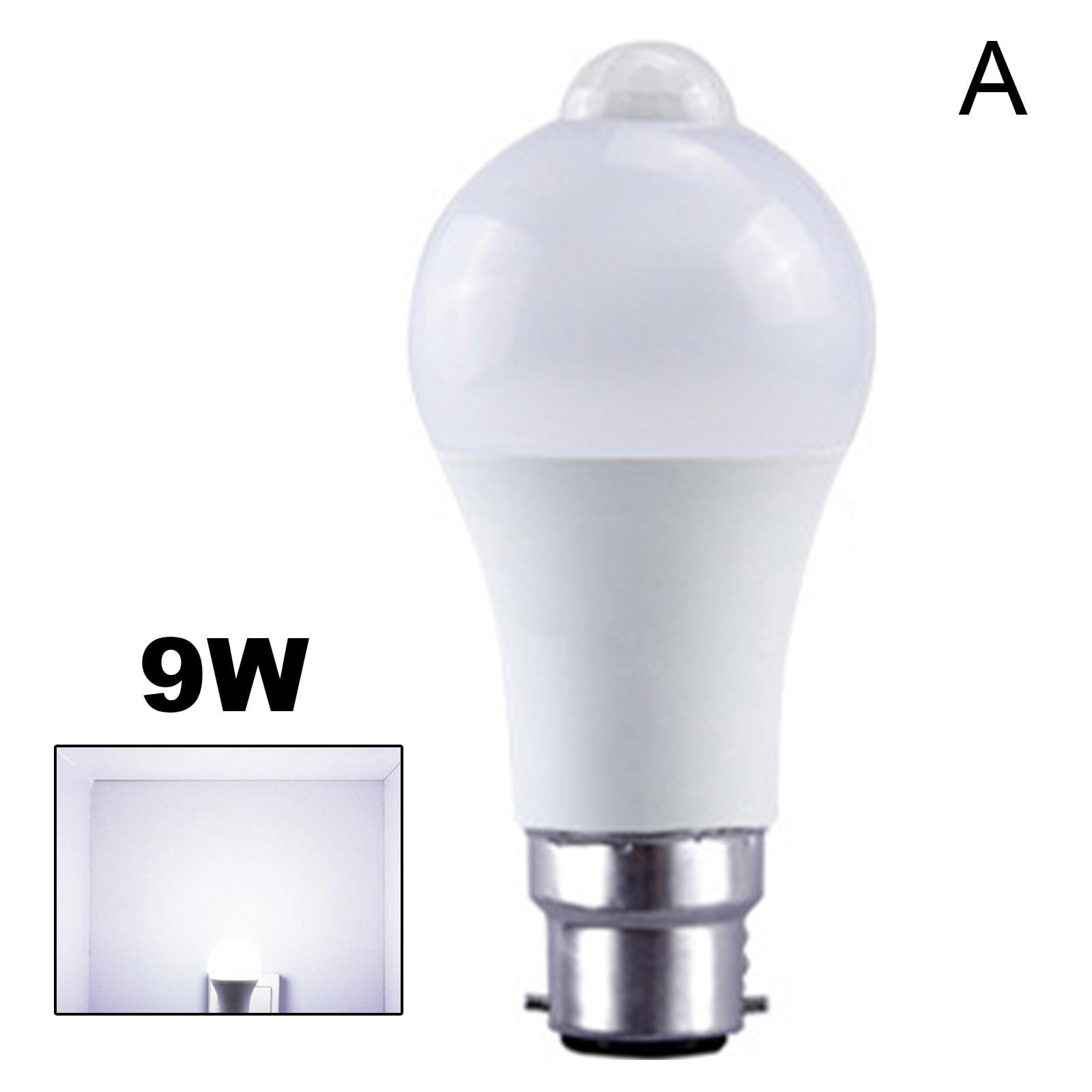 E27 B22 PIR Motion Sensor LED Globe Bulb Auto-ON/OFF Energy Saving ...