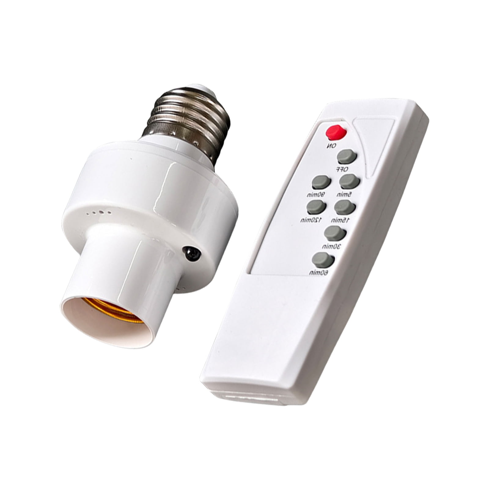 E27 Base Lamp Holder Remote Control Light Socket with Remote Timer for ...