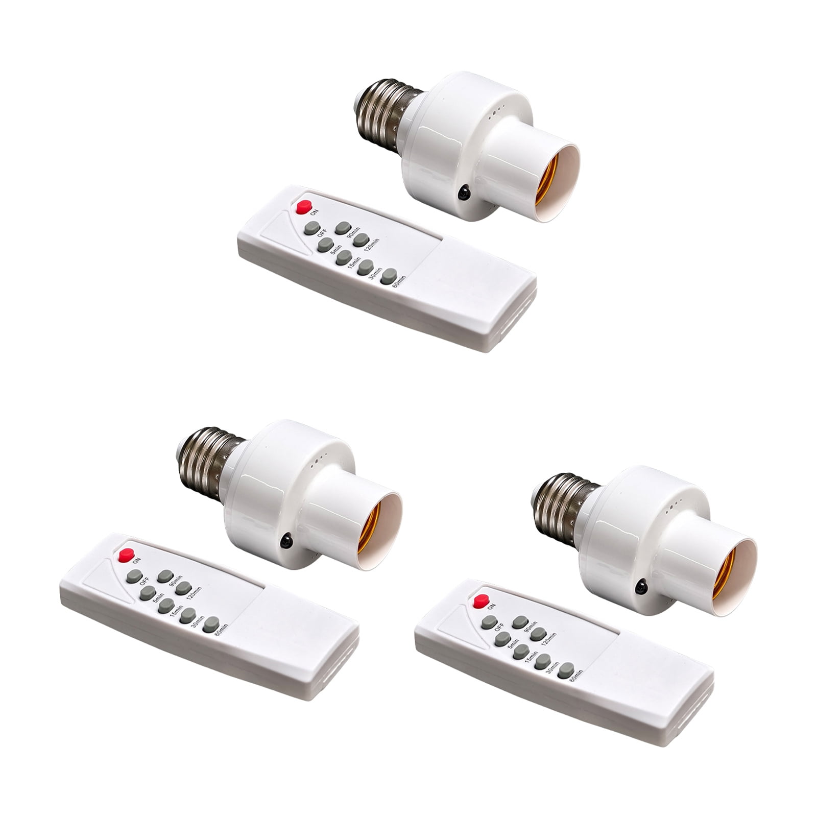 E27 Base Lamp Holder Remote Control Light Socket with Remote Timer for ...