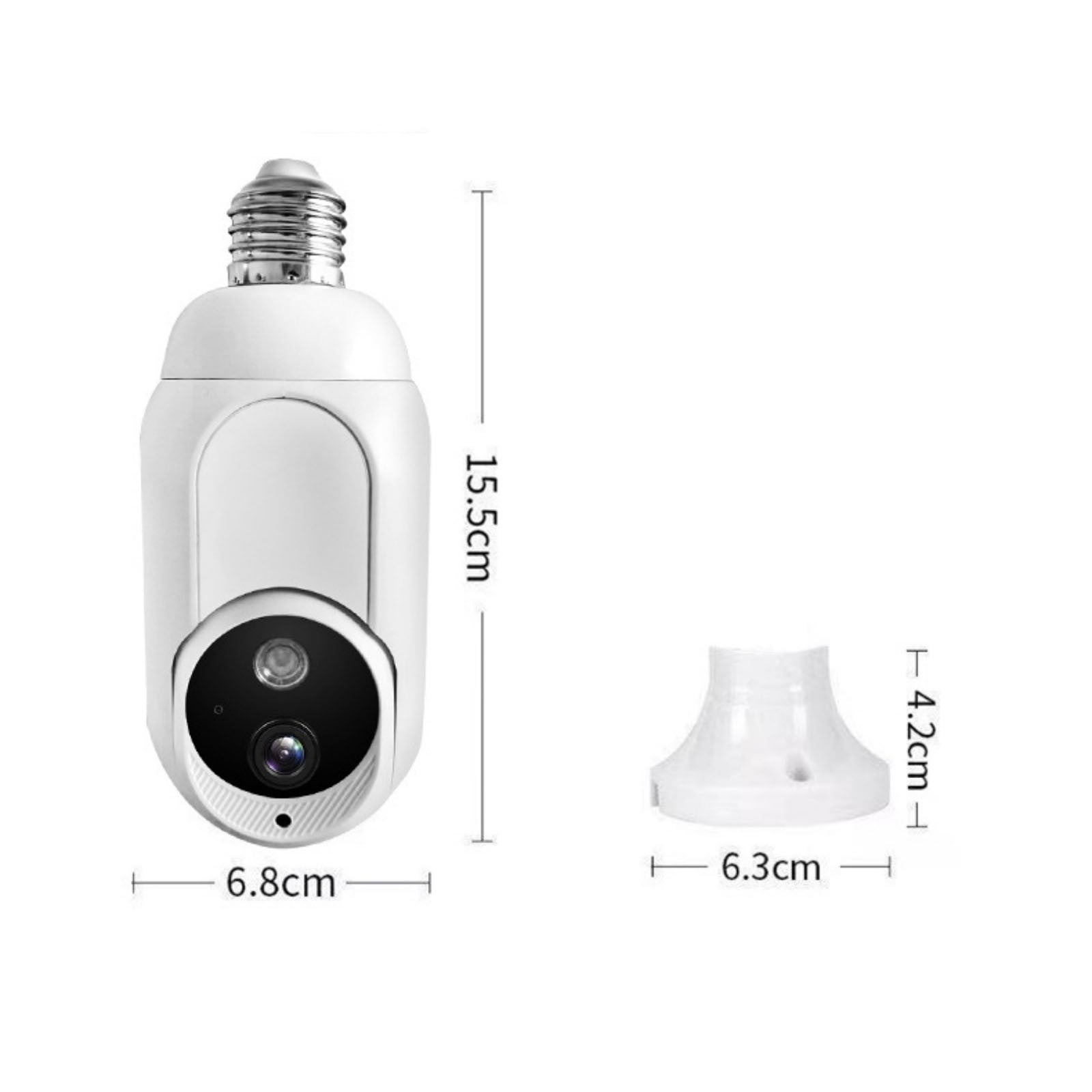 E27 Bulb Camera 2MP HD Smart Security Camera With Night Watching 360 ...
