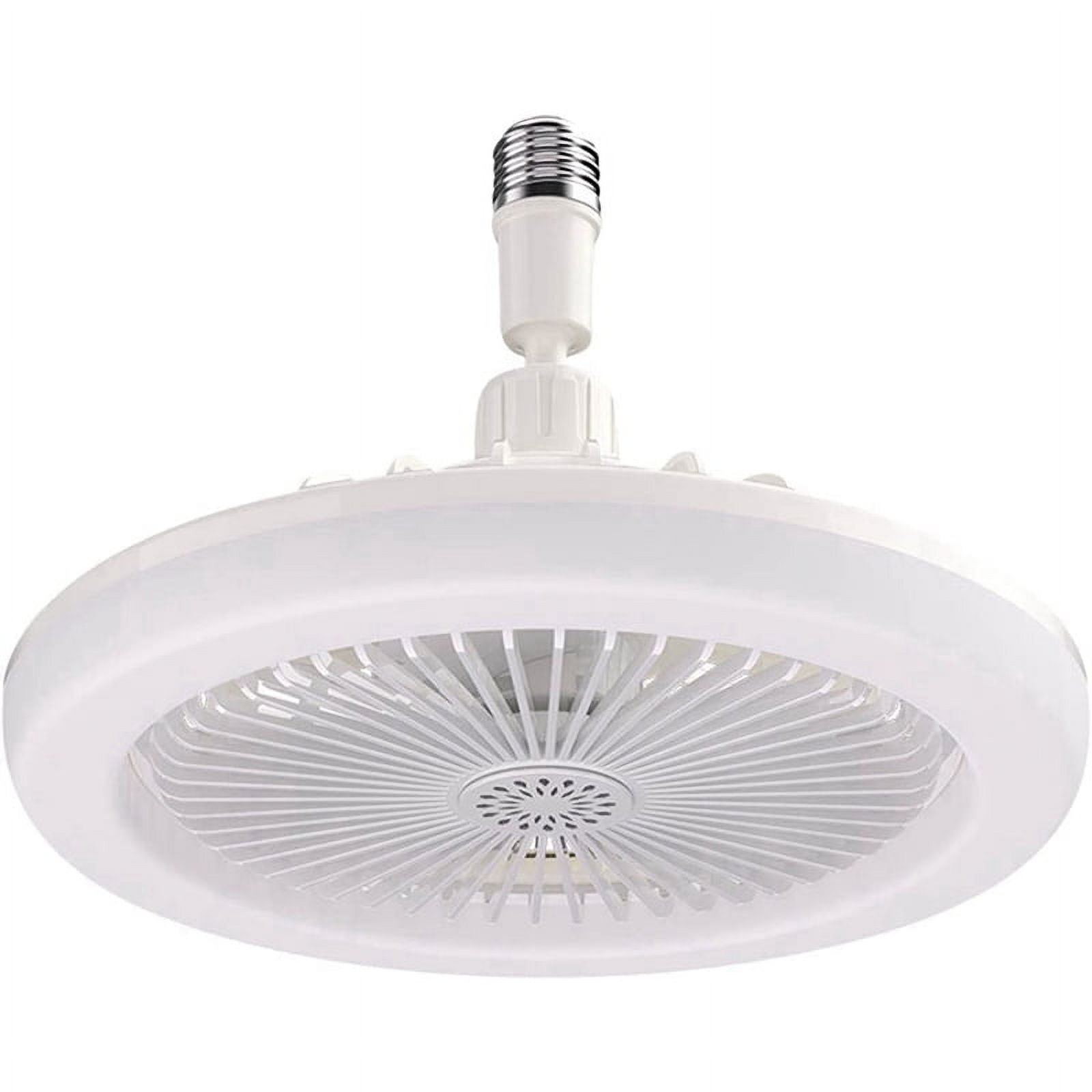 E27 Indoor LED Ceiling Fan with Lights, Enclosed Low Fan Light ...