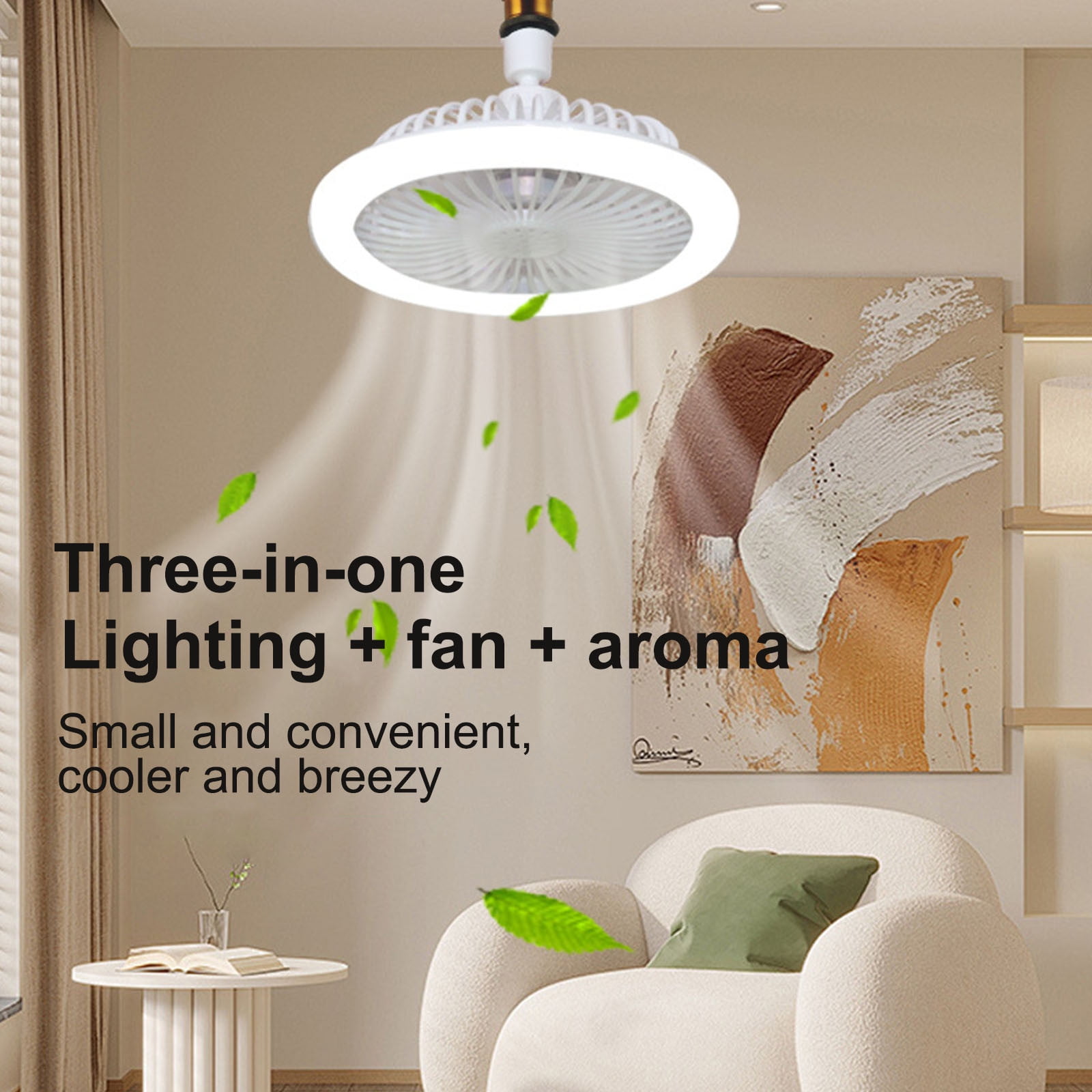 E27 Ceiling Fan with Lights Enclosed Low Fan Light Ceiling Light with ...
