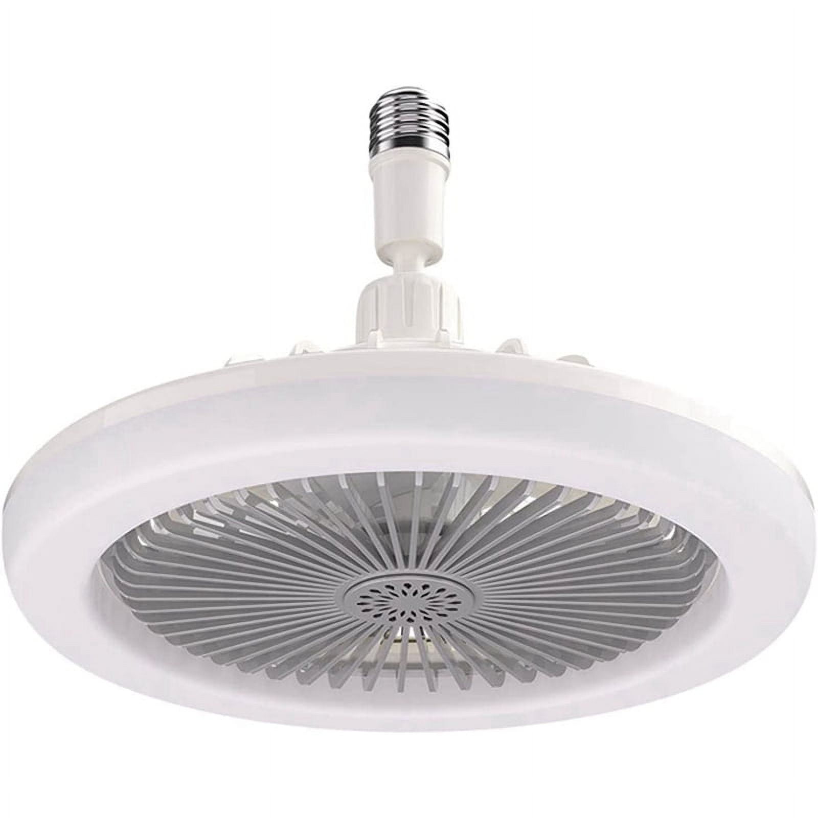 E27 Ceiling Fan with Lights,Enclosed Low Fan Light, Electric Fan Gimbal ...