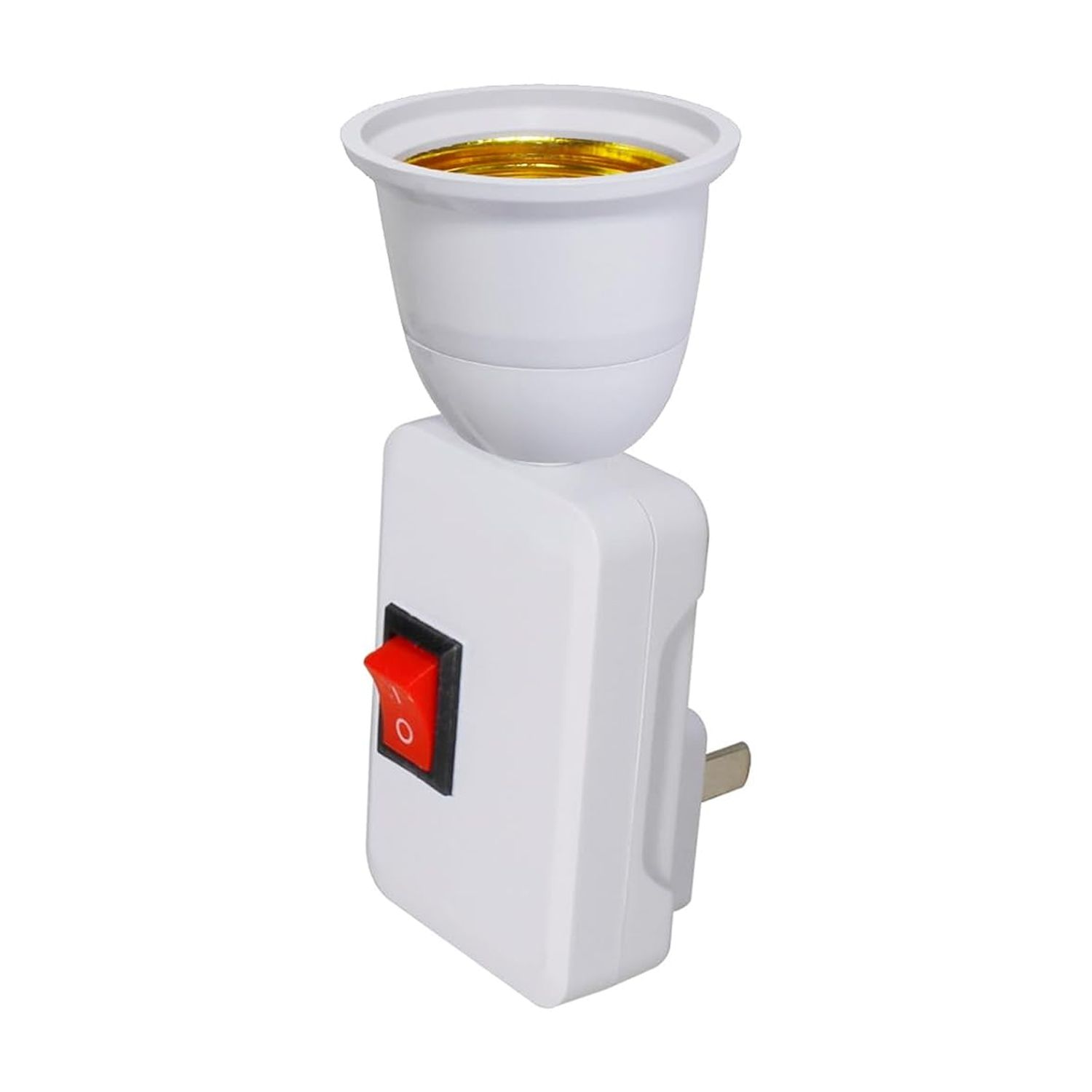 E27/E26 Plug in Light Socket Adapter with On/Off Switch, Flexible Neck ...