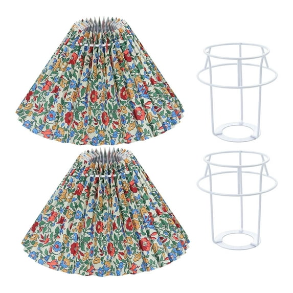 E27 Flower Pattern Decorative Cloth Lampshades Home Decorative Wall ...