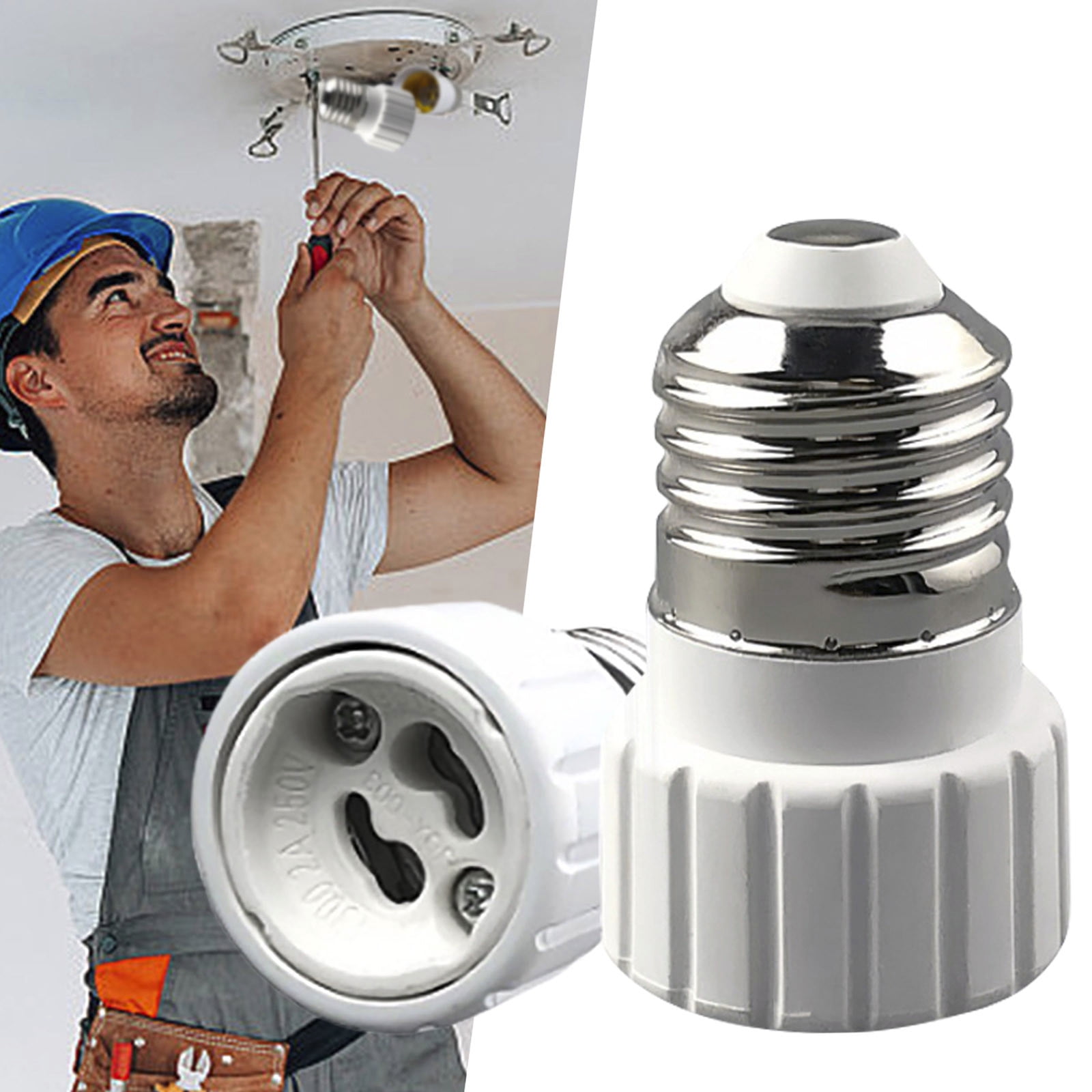 E27 to GU10 Adapter-Light Bulb Socket Converter Bayonet To Screw Bulbs ...