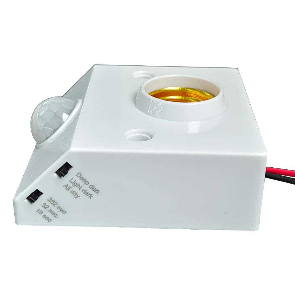 E27 LED Bulb Light Holder Replacement Human Body Sensing Lamp Holder ...