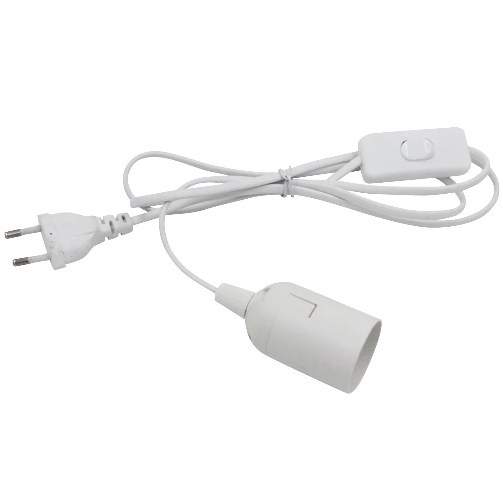 E27 LED Light socket 5.9FT extension cord with On/Off switch and US AC ...