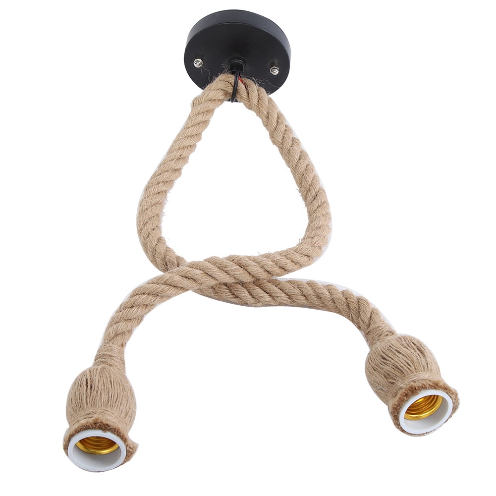 E27 Lamp Base 1.5m Hemp Rope Electric Wire DIY Pendant Decorative Bulb ...
