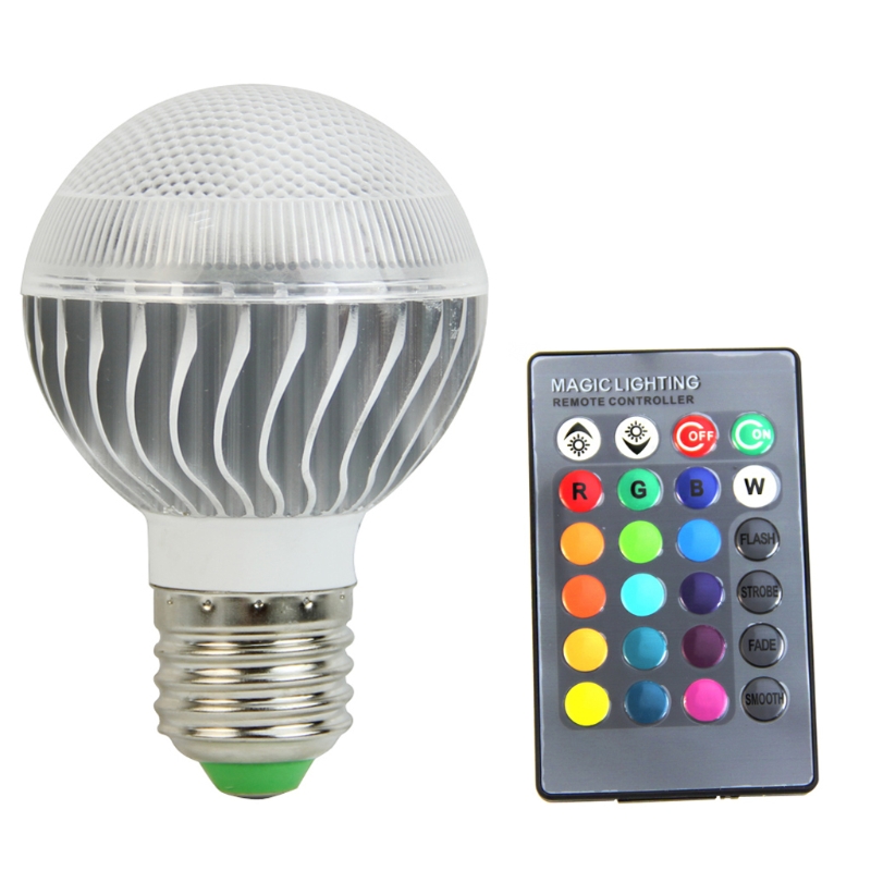 E27 Led Lamp Dimmable 16 Colors RGB Light Bulb 220V Led Bulb Spot Light ...