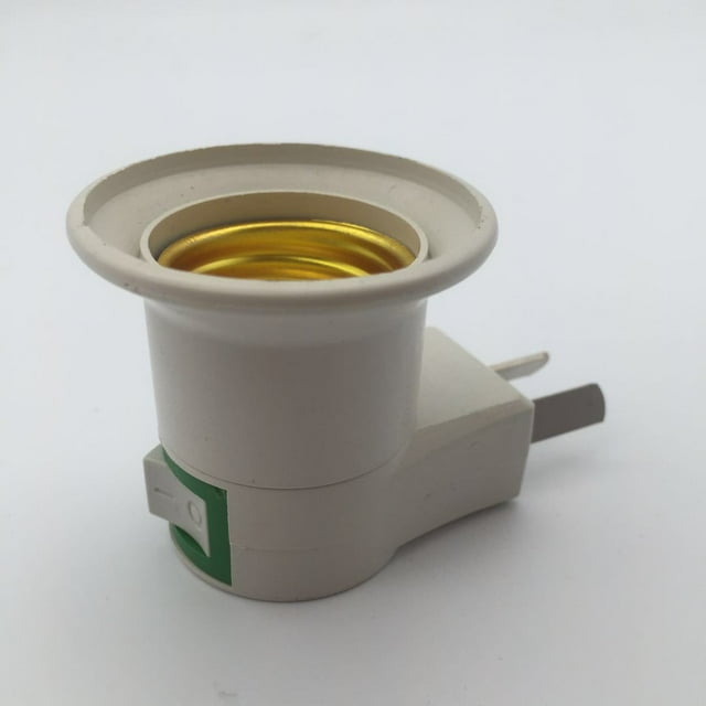 E27 Light Bulb Socket Holder Plug-in Adaptor Screw Base Lamp Wall US ...