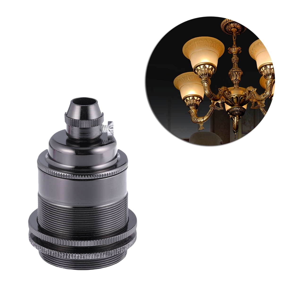 E27 Metal Lamp Holder Antique Socket Lamp Base Retro Vintage Adapter ...