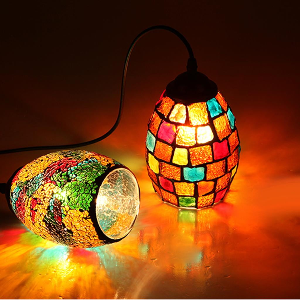 E27 Mosaic Multicolour Pendant Light Bulb Cage Ceiling Hanging ...