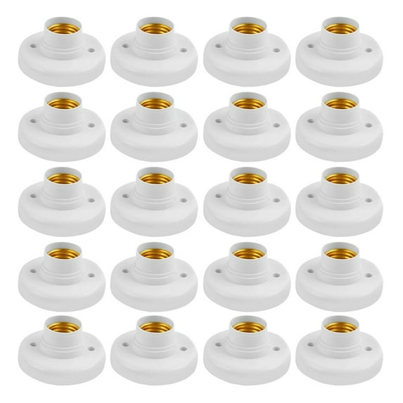 E27 Screw Cap Socket White Ceiling Light Lamp Bulb Fixing Base Stand ...
