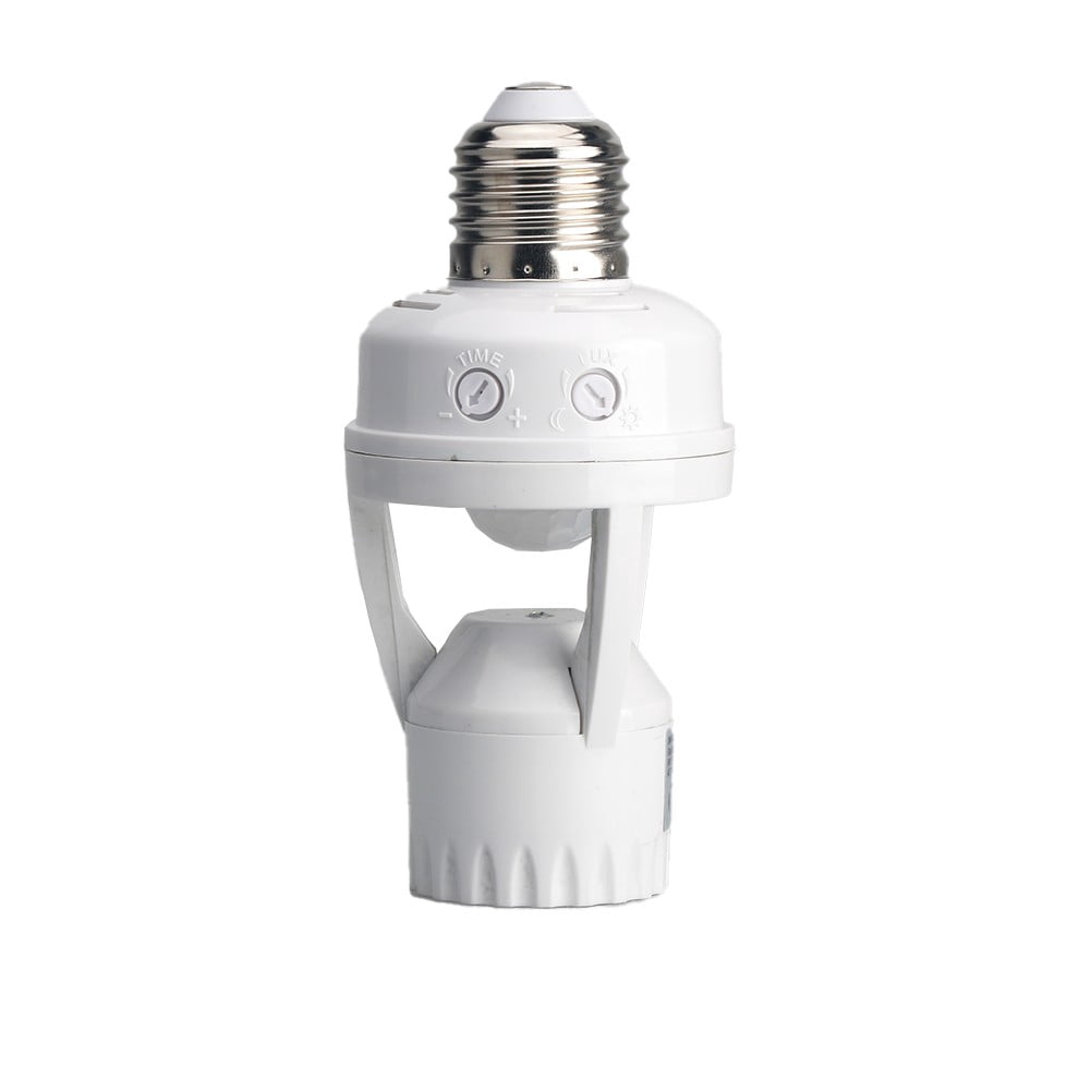 E27 Socket AC100-240V Converter PIR Motion Sensor E27 Lamp Base Light ...