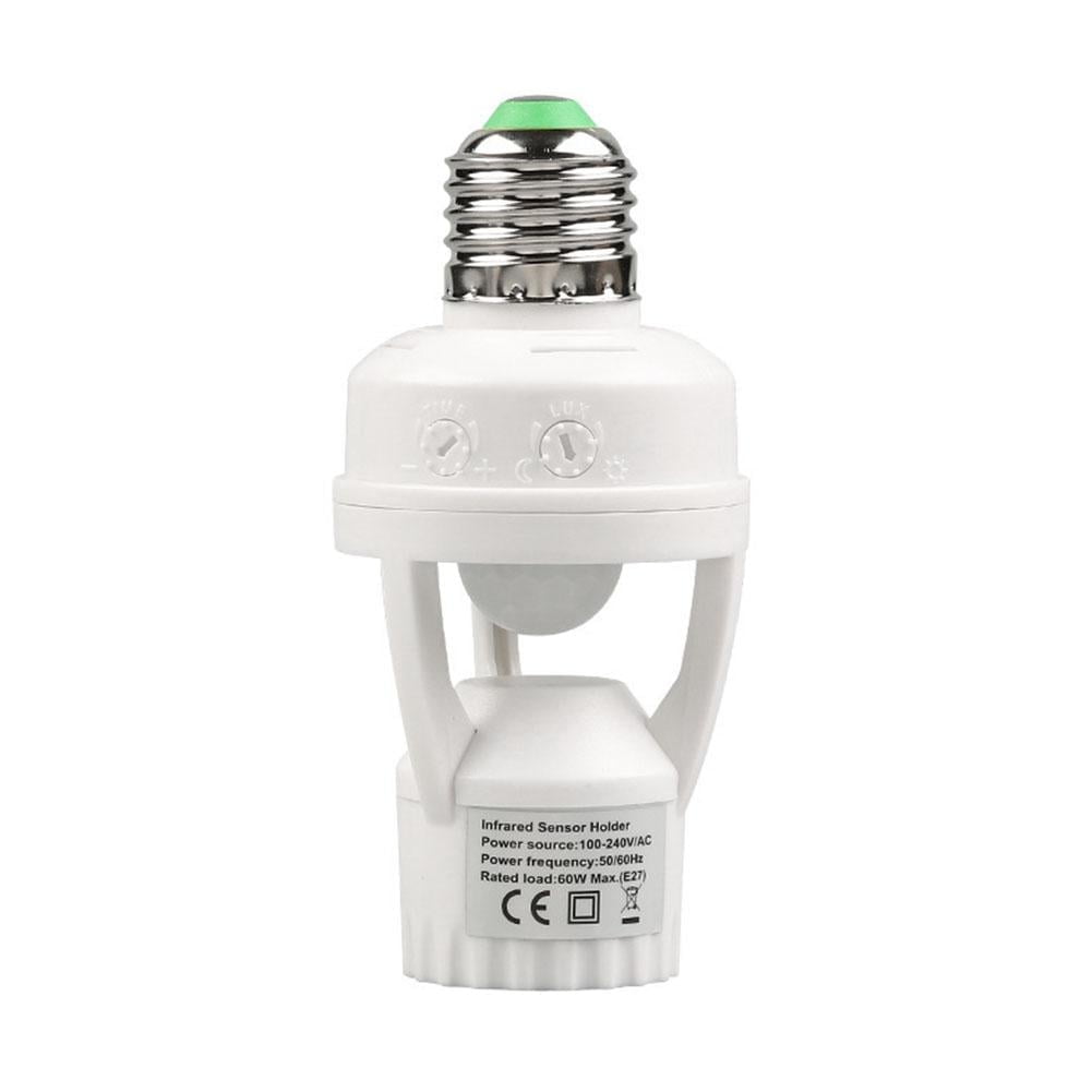 E27 Socket Converter With PIR Motion Sensor LED Lamp Base Switch Hot K4 ...