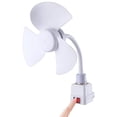 E27 Socket Mini Fan with Plug Adapter, Adjustable Gooseneck Quiet ...