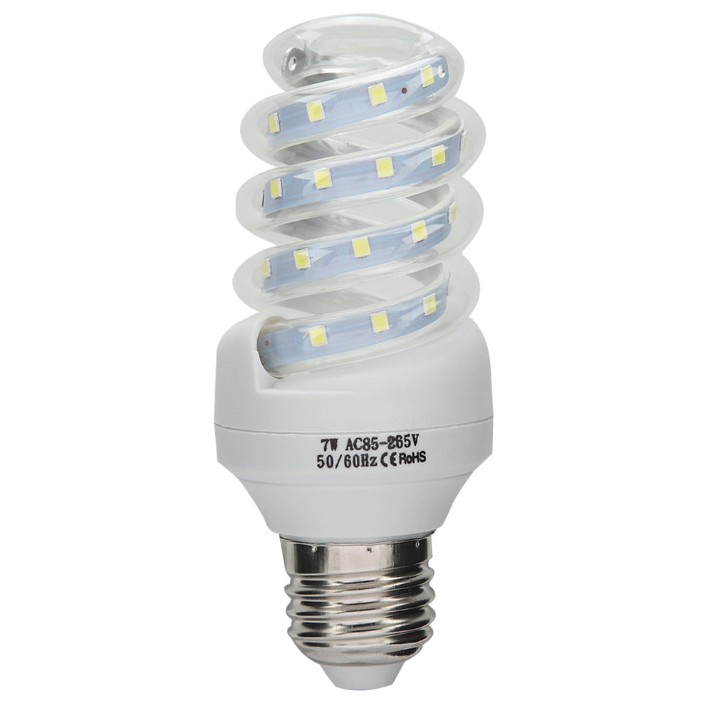 E27 Spiral LED Energy Saving Lamp Bulb Bright White Light AC 180~240V ...