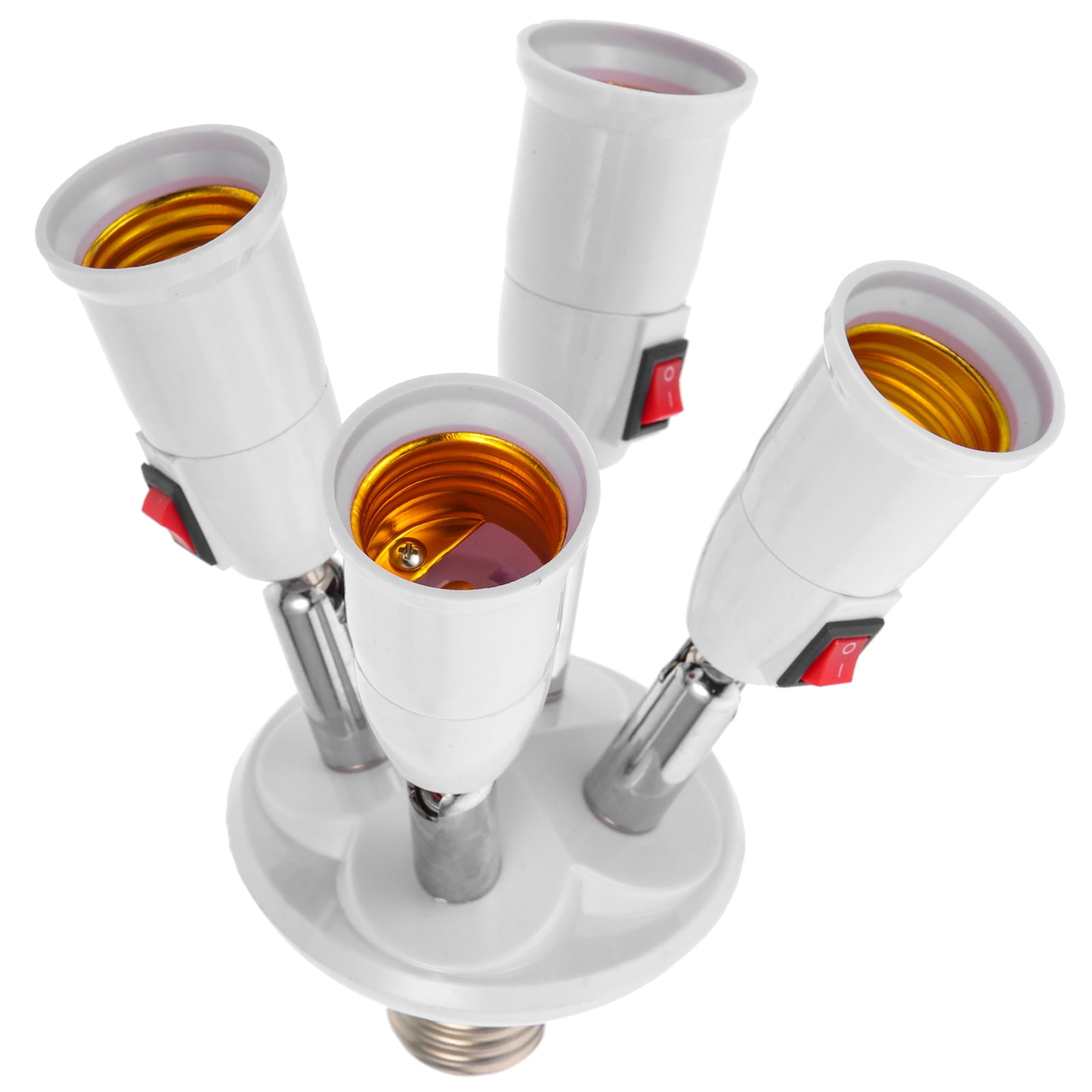 E27 Splitter 4 Heads Lamp Base Lamp Holder E27 Splitter Lamp Socket ...