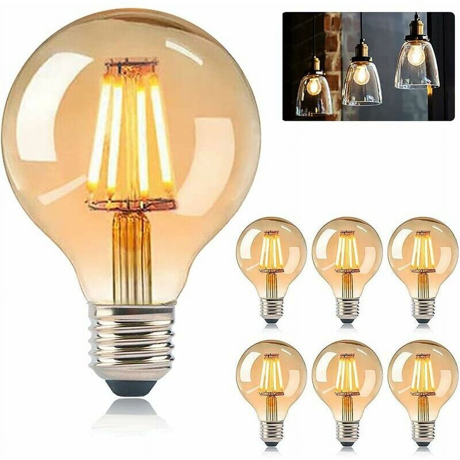 E27 Vintage Edison Bulb, LED Edison Bulbs E27 G80 4W Lamp, Retro ...