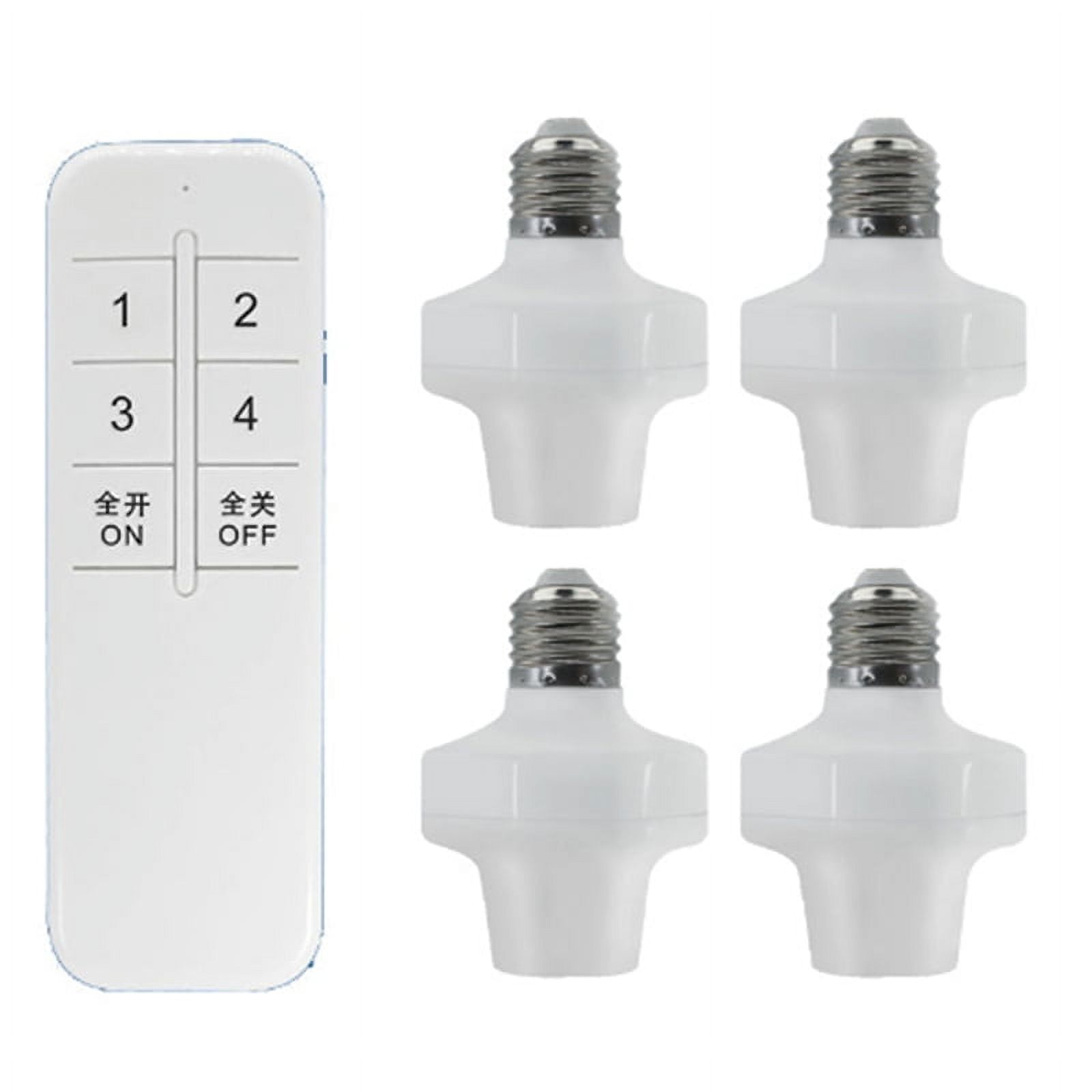 E27 Wireless Remote Control Light Lamp Holder Smart Bulb Adapter LED ...