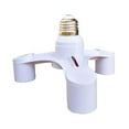 E27 to E27 LED Bulb Lamp Holder 2 3 4 5 6 E27 Base Socket Splitter LED ...