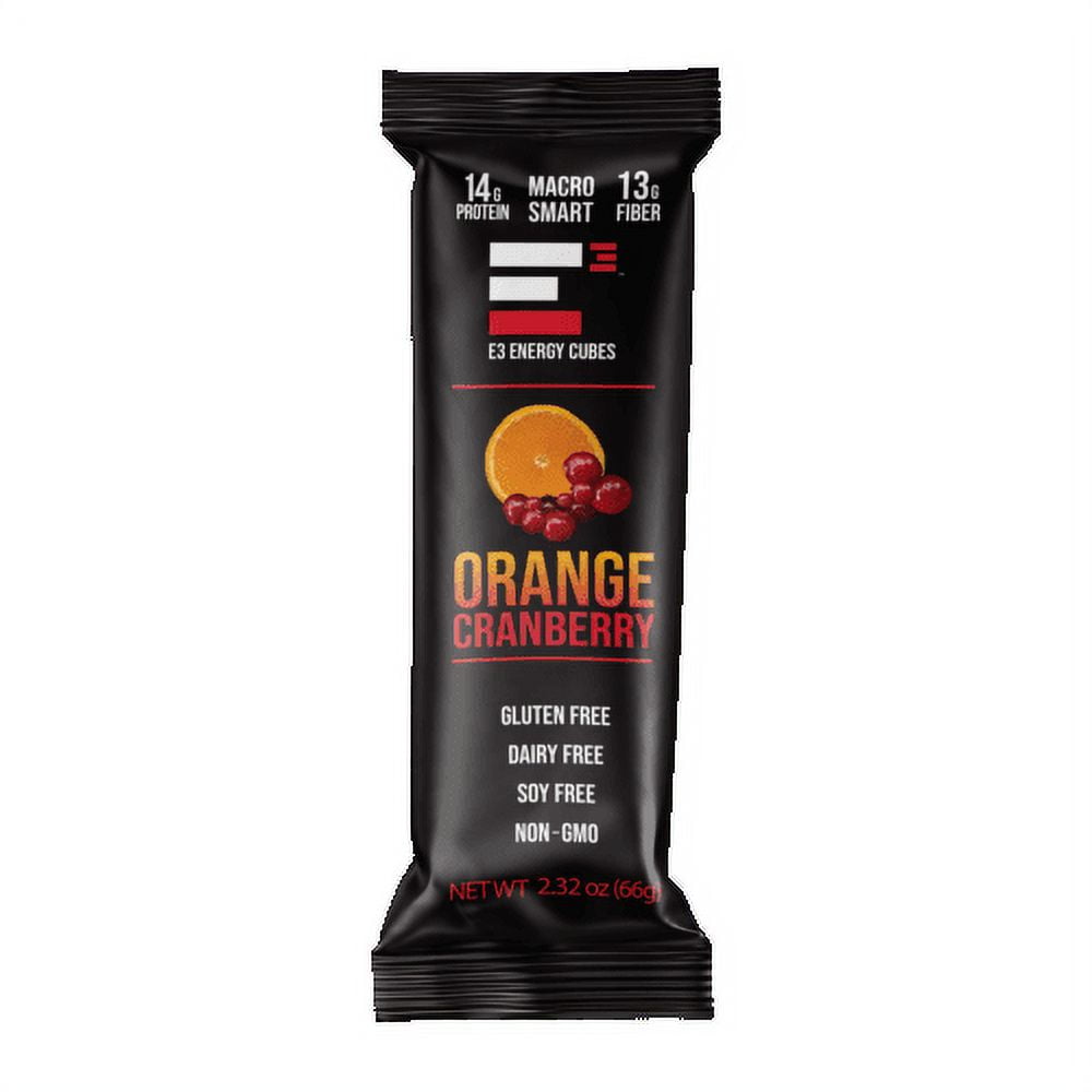 E3 Energy Cubes, Orange Cranberry, Refrigerated Protein Bar, 3 Cubes ...