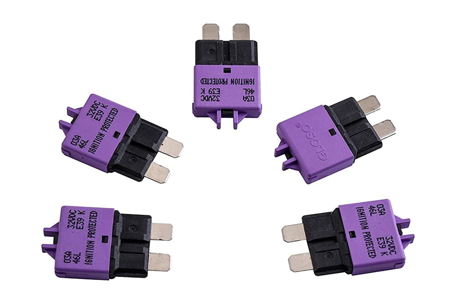 GLOSO E39 3A Low Profile ATC/ATO Circuit Breaker, Manual Reset (T3 ...