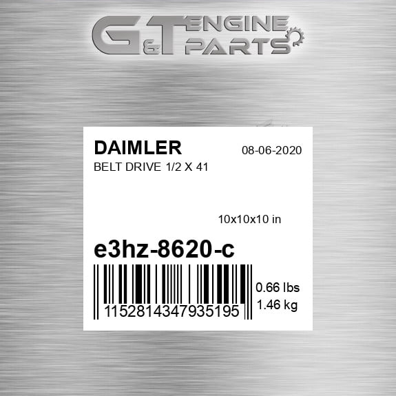 E3HZ 8620 C BELT DRIVE 1/2 X 41 fits DAIMLER (New OEM) - Walmart.com
