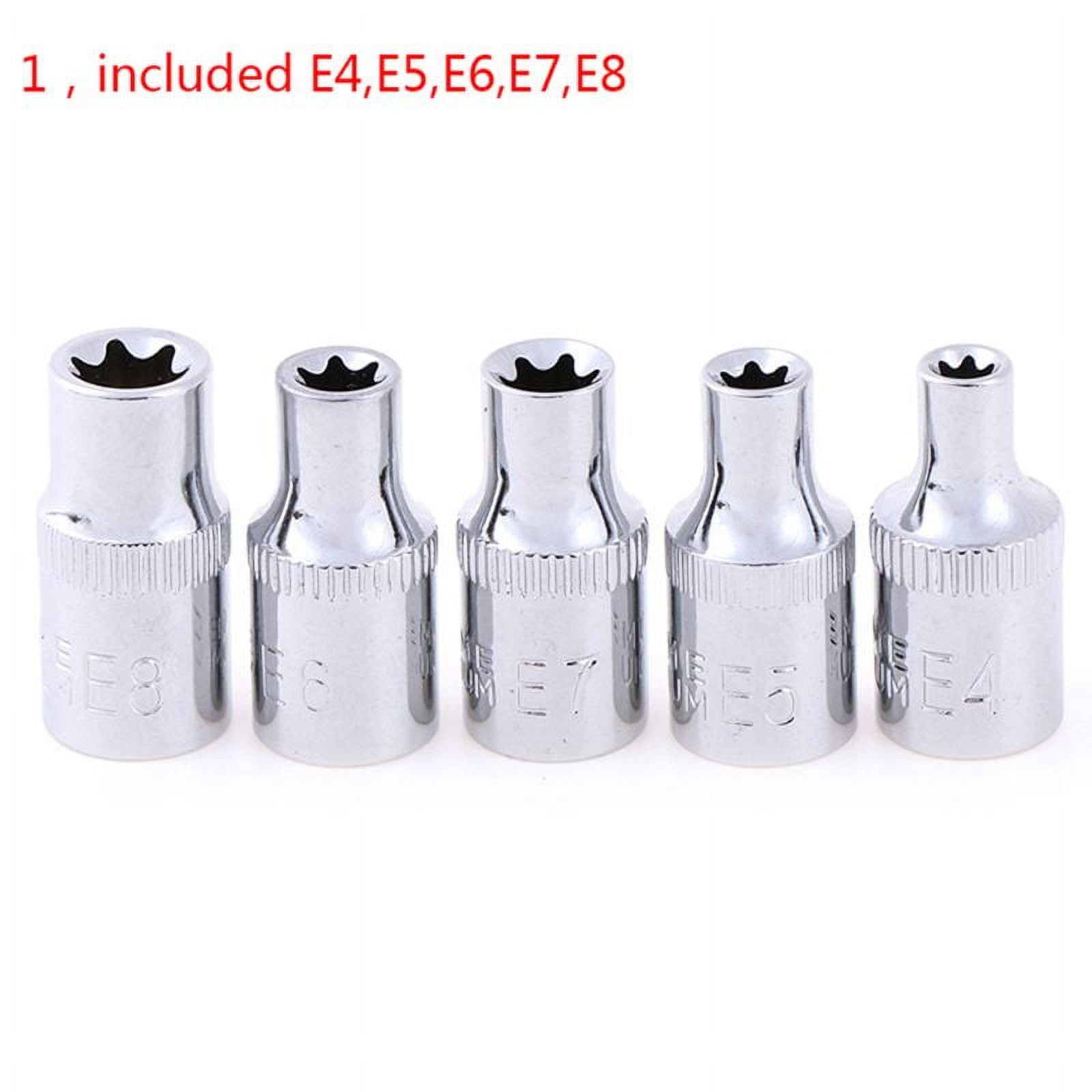 E4 E5 E6 E7 E8 Socket Wrench Torx Star Bit External Female E Socket Set 1/4 Inch - Walmart.com