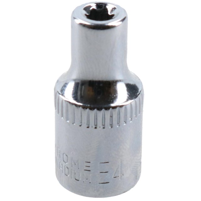 E4 Female Torx Socket Star Bit 1/4" Drive Standard External Chrome ...