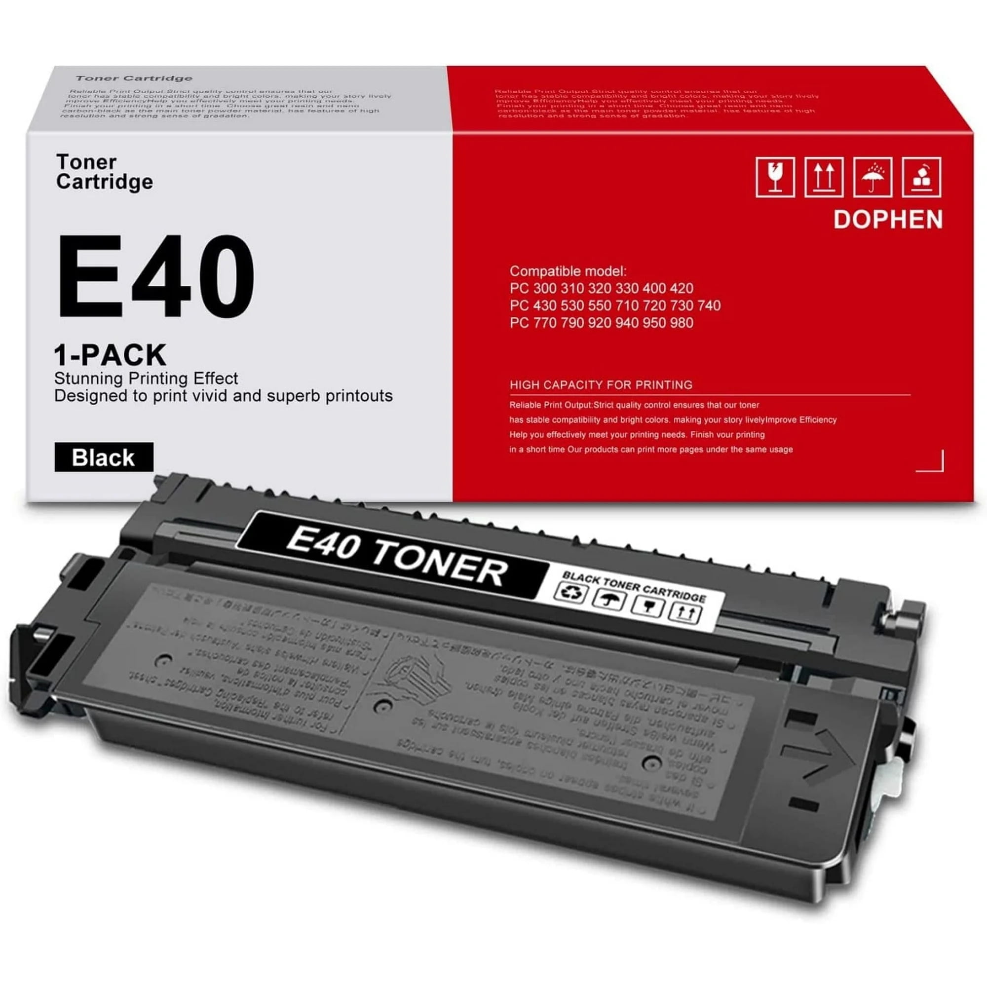 E40 Black Toner Cartridge (1491A002AA): E40 Toner Replacement for Canon ...