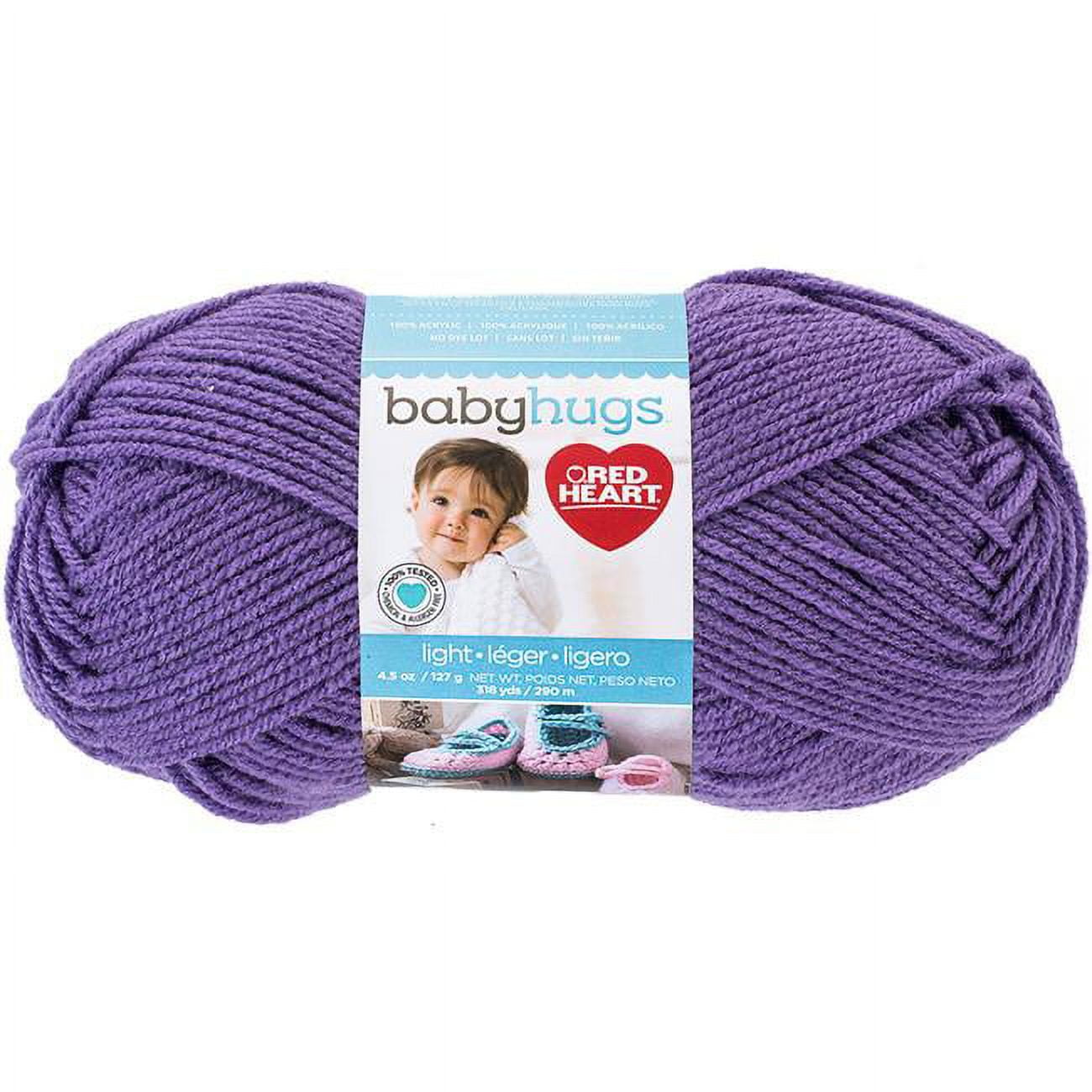 E403 3538 C C RED HEART BABY HUGS YARN LIGHT 4 5OZ LILAC - Walmart.com
