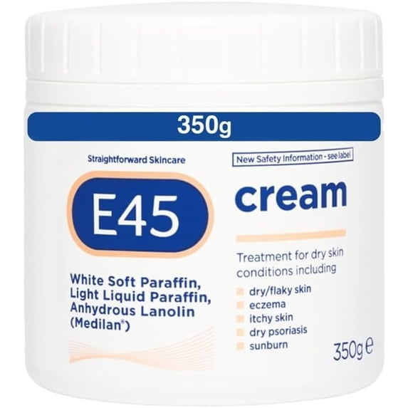 E45 Dermatological Cream Treatment For Dry Skin Conditions 350G Pack Of ...