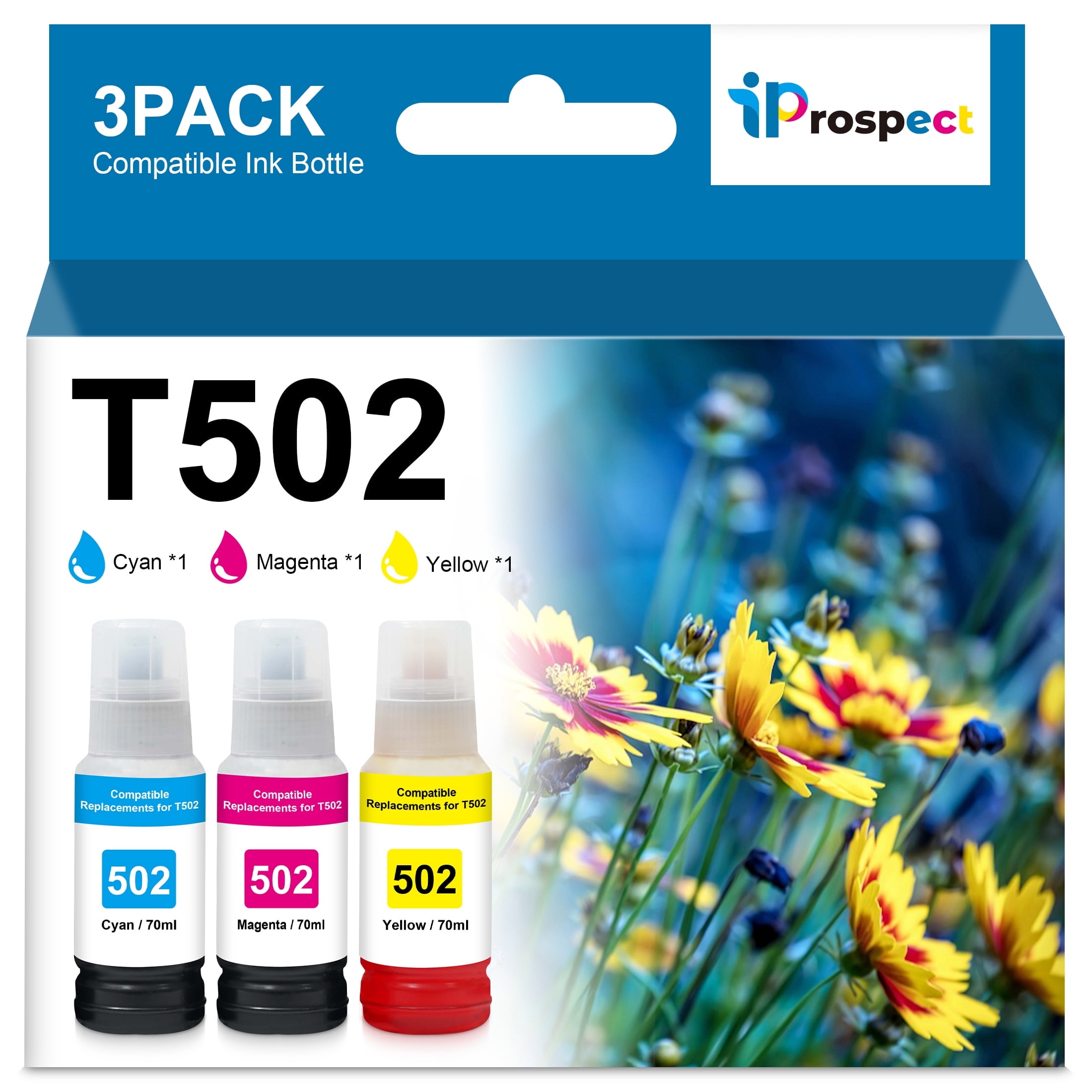 Compatible 502 Color Ink Refill Bottles Replacement for ET-3760 ET2760 ...